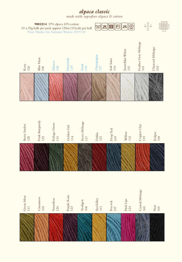 ROWAN ALPACA CLASSIC - Piste